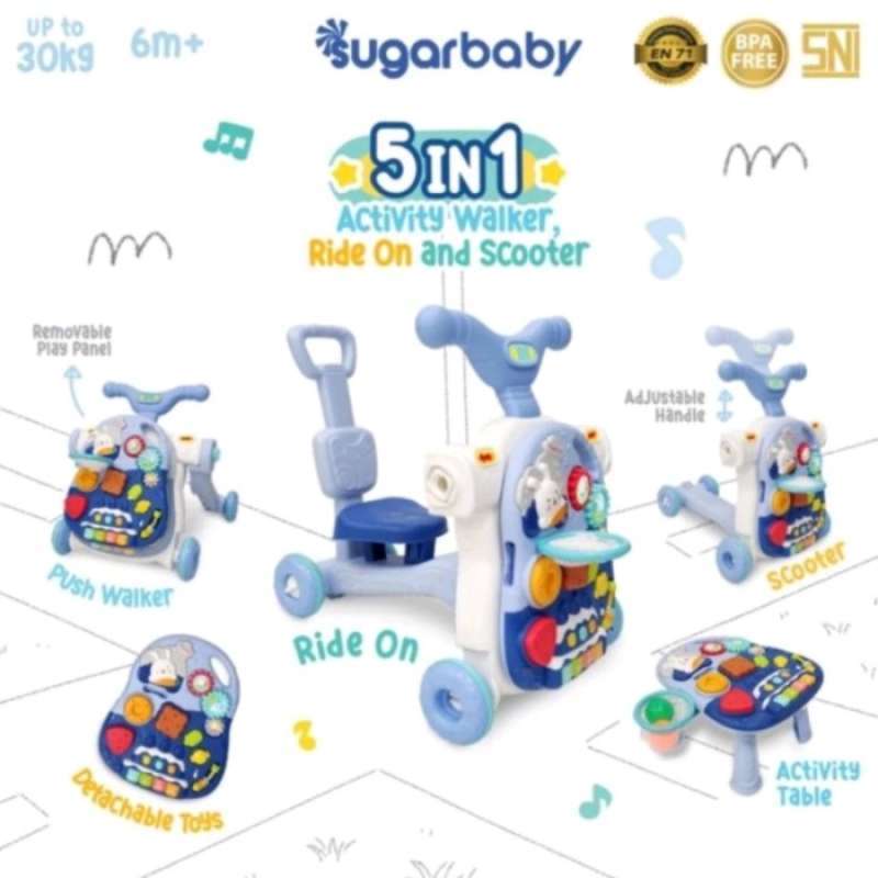 Promo Sugar Baby 5in1 activity push walker, ride on, scooter Diskon 24% ...