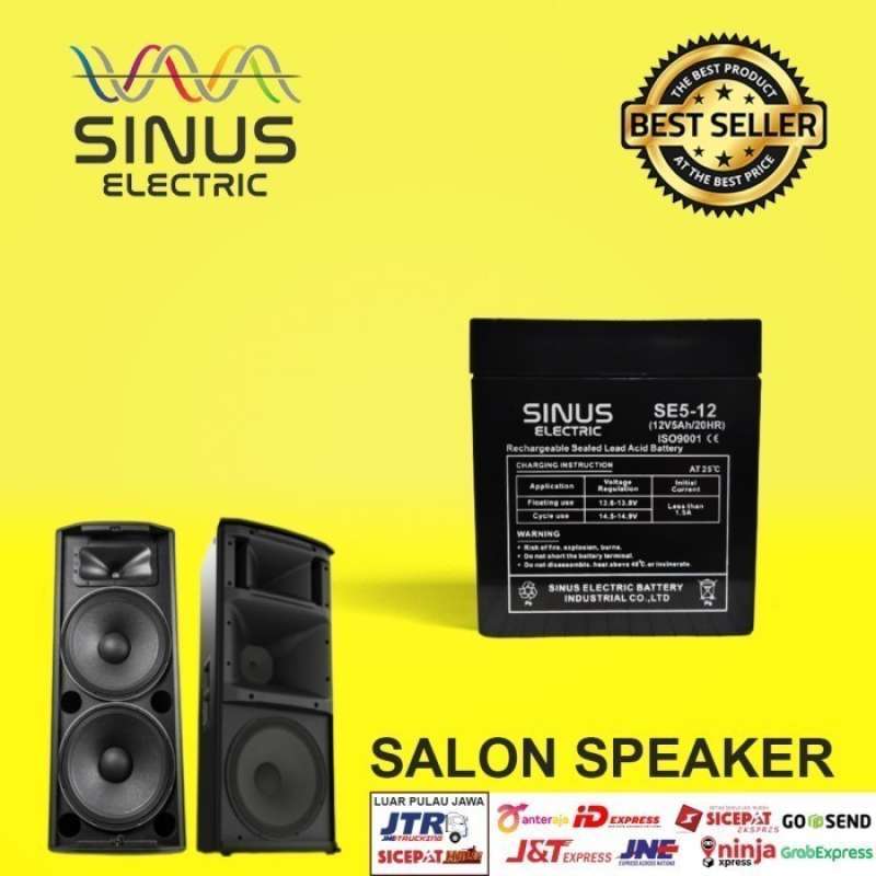Promo Aki Salon Speaker 12V 5Ah Aki VRLA MS5-12 PALING BAGUS Diskon 9% ...