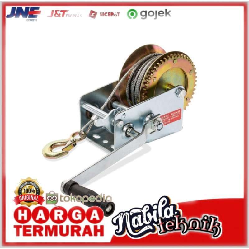 Promo Hand Winch 1000LB-GEAR WINCH / Kerekan Manual Sling 10 Meter ...