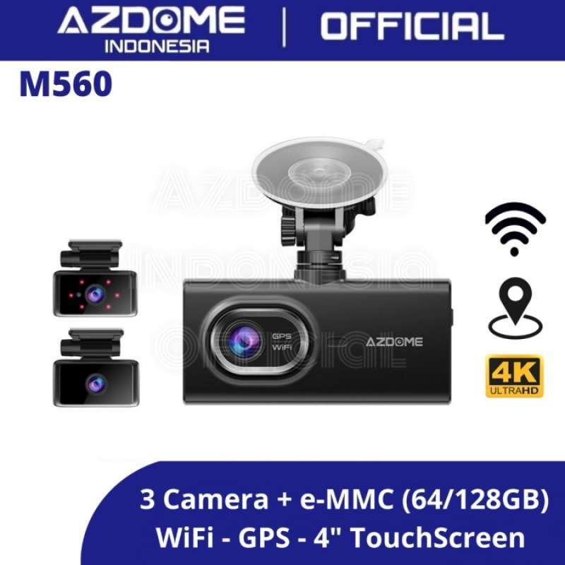 Promo AZDOME M560 3 KAMERA 4K TOUCHSCREEN DASHCAM DASH CAM MOBIL Diskon 50% di Seller Seaesaw ...