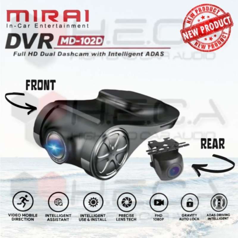 Promo Mirai Md-102d Dashcam Dvr Recorder Camera Mobil Adas Dash Cam Kamera Diskon 50% Di Seller ...