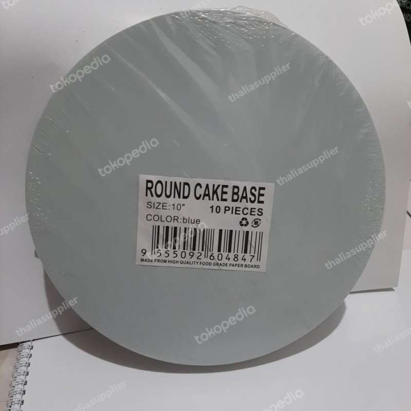 Jual C10 ALAS CAKE BULAT DIA=25CM, WARNA BIRU 10PCS BAHAN KUAT DAN ...