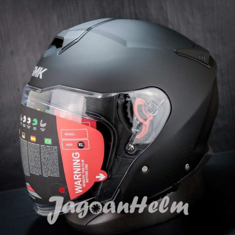 Jual Helm Smk Gtj Ma200 | Matt Black | Double Visor Di Seller Jagoan ...