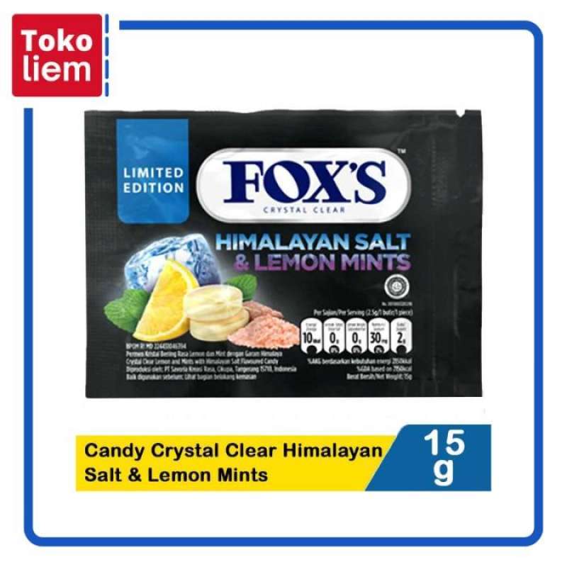 Jual Fox's Candy Crystal Clear Himalayan Salt & Lemon Mints 15G di ...
