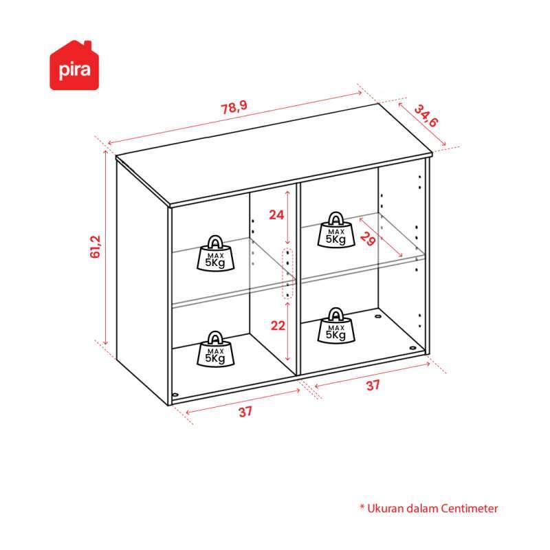 Promo Pira Metropolis Ox - Aruna Kc Wu80g Rak Gantung Dapur / Kitchen ...