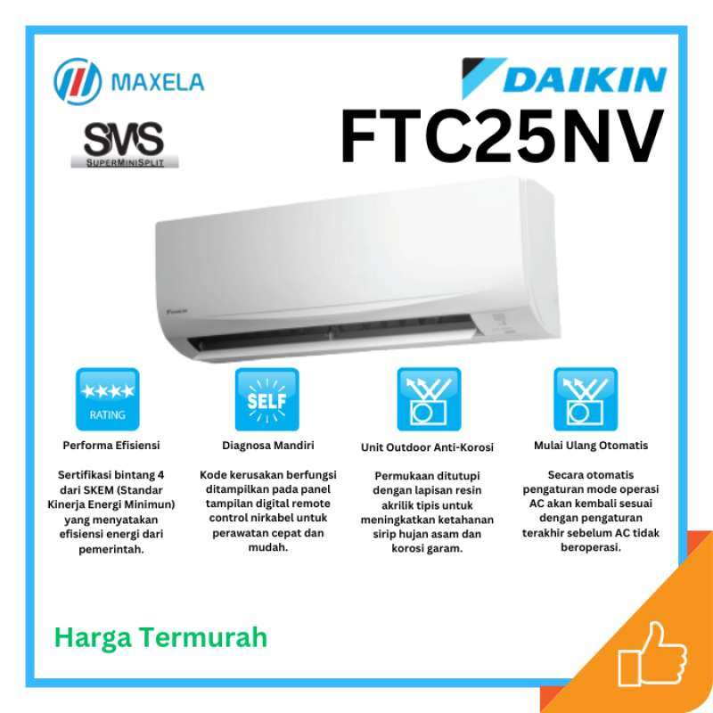 Jual Ac 1 Pk Daikin Standar Non Inverter Refrigerant R32 Di Seller ...