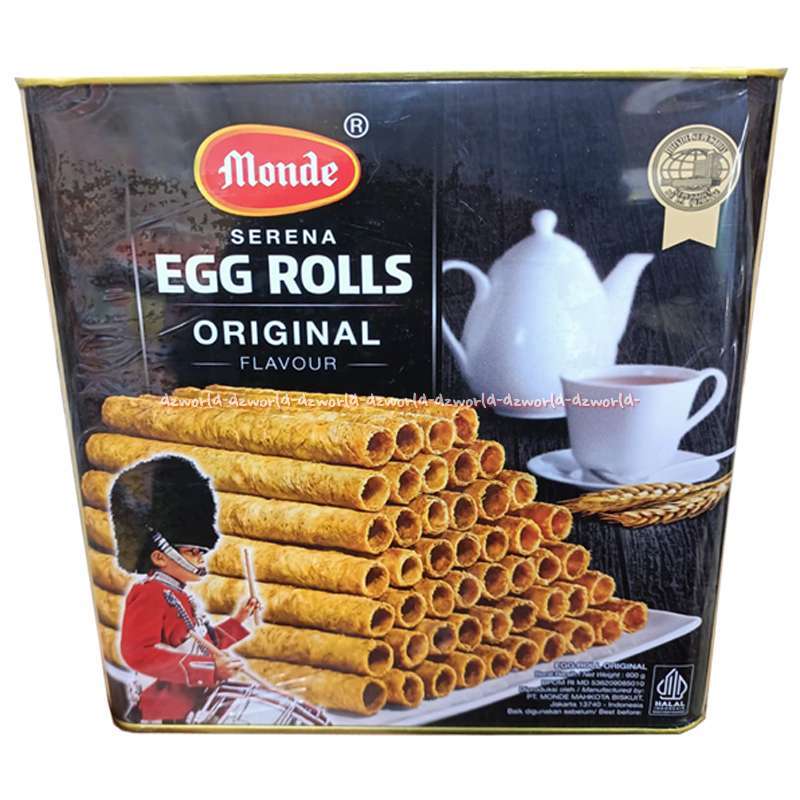 Jual Monde Egg Roll 300gr Kemasan Kaleng Wafer Eggroll Serena Monde ...