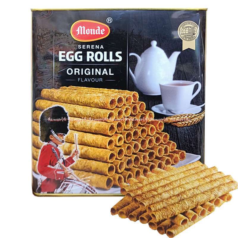 Jual Monde Egg Roll 300gr Kemasan Kaleng Wafer Eggroll Serena Monde ...