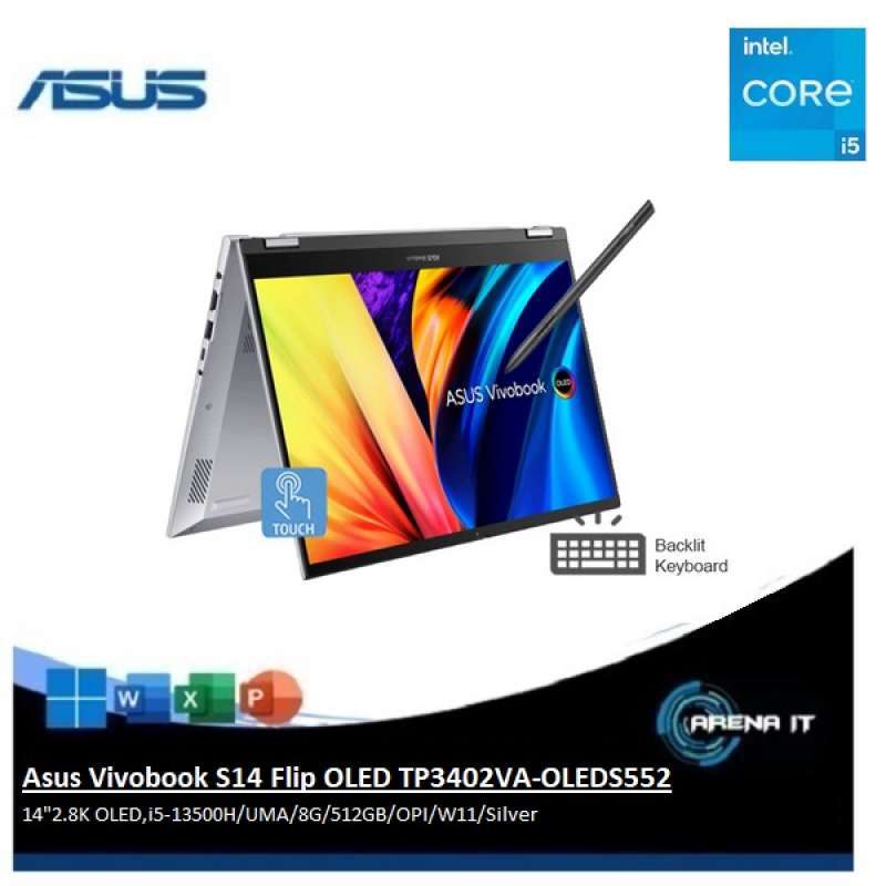 Promo Asus Vivobook S14 Flip OLED TP3402VA-OLEDS552 [142.8K OLED,i5-13500H/UMA/8G/512GB/OPI/W11 ...