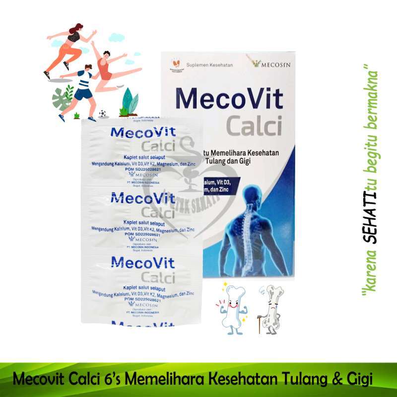 Jual MecoVit Calci Vit D3 K2 Kalsium Vitamin Kesehatan Tulang - BOX di ...