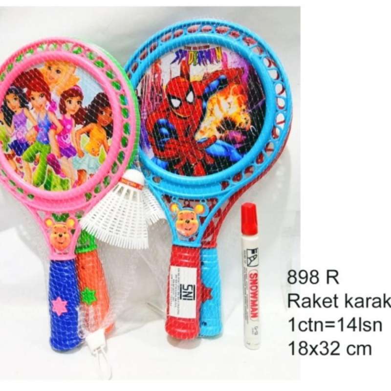Jual Mainan Peran Olahraga Raket Badminton Ping Pong Karakter Assorted ...