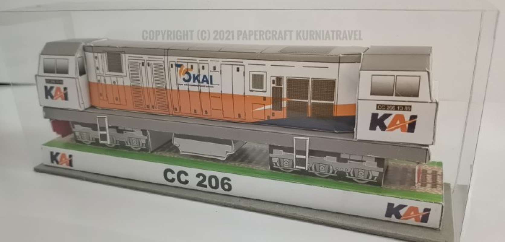 Promo Papercraft Lokomotif CC 206 dengan Logo KAI Baru Skala 87 Diskon ...