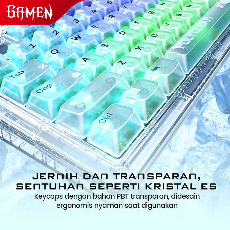 Promo Gamen Titan Pro Transparent Gaming Keyboard Mechanical Crystal ...