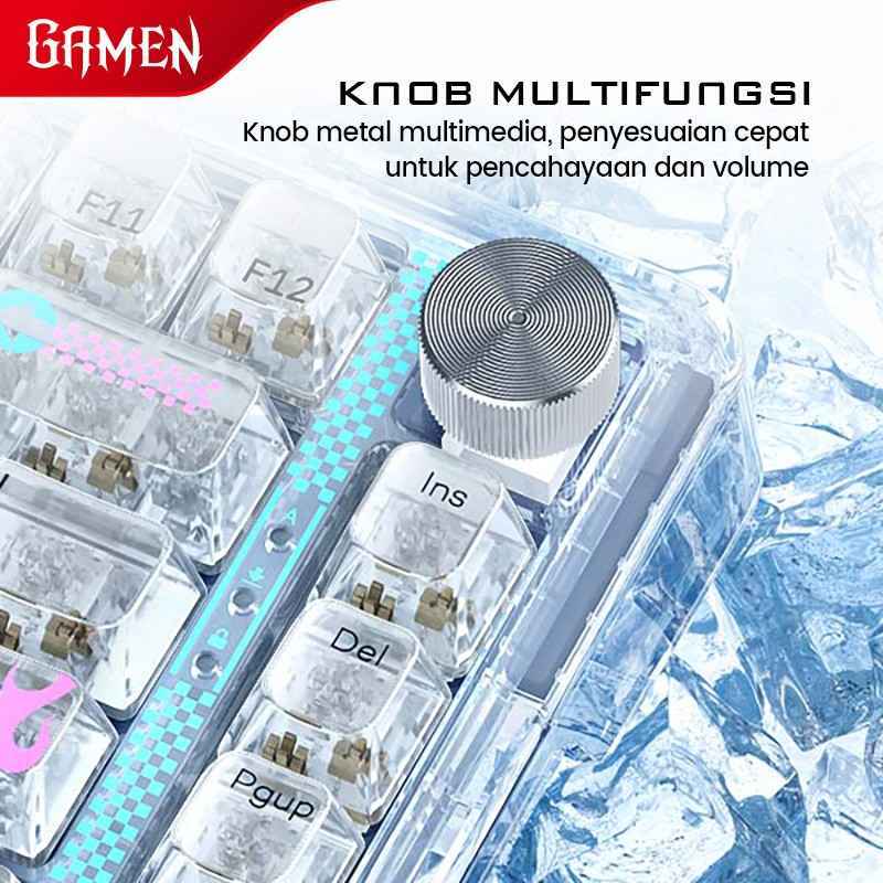 Promo Gamen Titan Pro Transparent Gaming Keyboard Mechanical Crystal ...