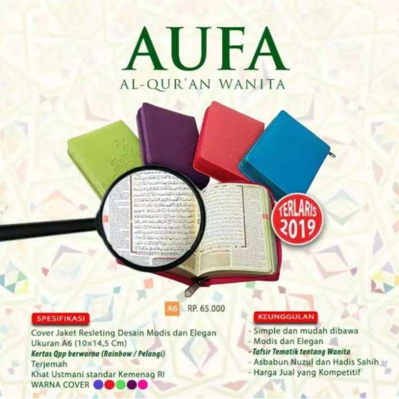 Jual Al Quran Cantik Terjemahan Tajwid Pelangi AUFA Ukuran A6 - Cahaya Quran di Seller Cerdas ...