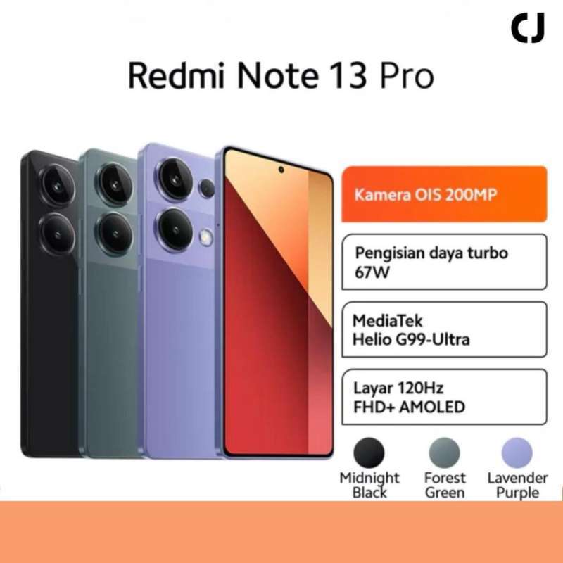 Jual Xiaomi Redmi Note 13 Pro 8/256GB NFC Kamera OIS 200MP Pengisian ...