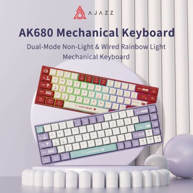 Promo Ajazz Ak680 Mechanical Keyboard Diskon 44% Di Seller Good Gaming ...
