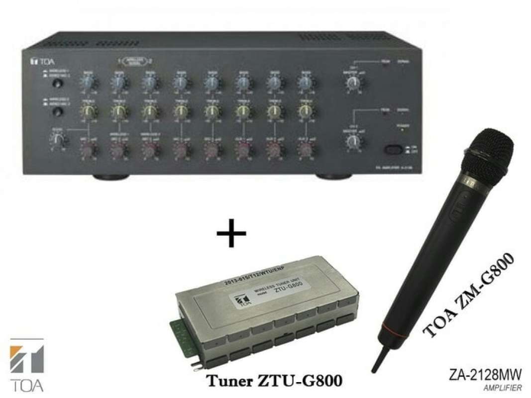 Promo Power Amplifeir Mixer Toa Za-2128mw + Mic Wireless Original ...
