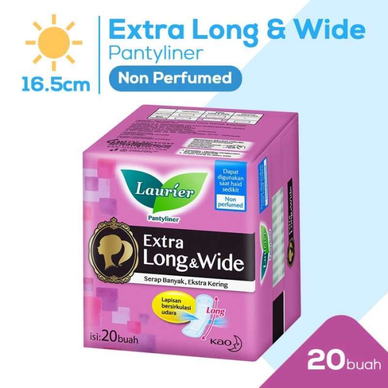 Promo Laurier safety fit long & absorb non perfume pantyliner isi 20/ ...