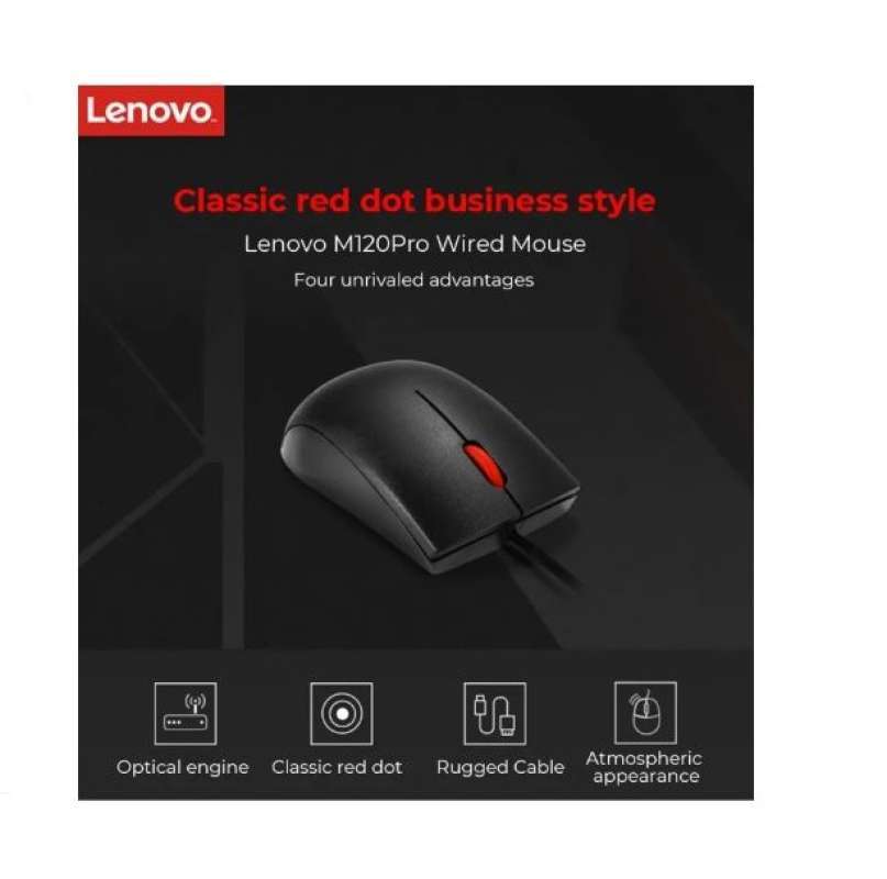 Jual Mouse Lenovo Wired M120 Pro USB Original di Seller akuse Shop ...