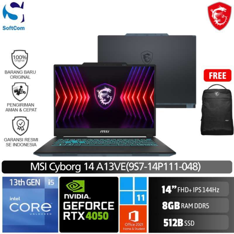 Promo Msi Cyborg 14 A13ve 048 Laptop Gaming [i5 13420h/8gb/512gb Ssd ...