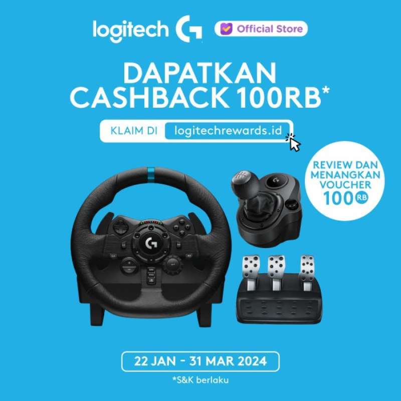 Promo Logitech G923 True Force Wheel + Logitech Driving Shifter ...