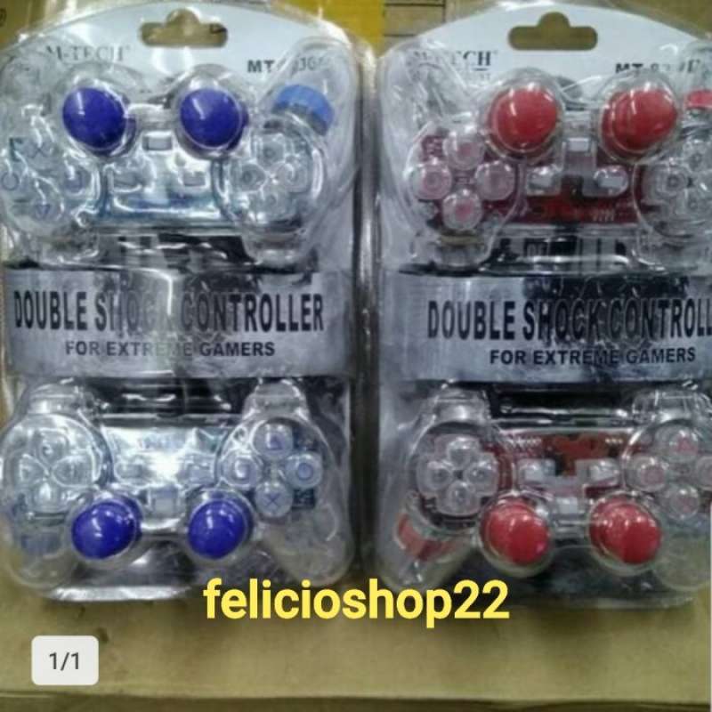 Promo Gamepad Joystick Usb Double Transparan Stick Ps Pc Mtech / M Tech ...