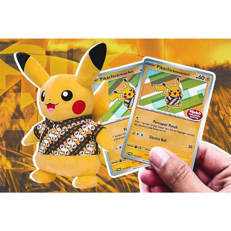 Jual Kartu Pokemon Pikachu Berkemeja Batik Pikachu Journey di Seller ...