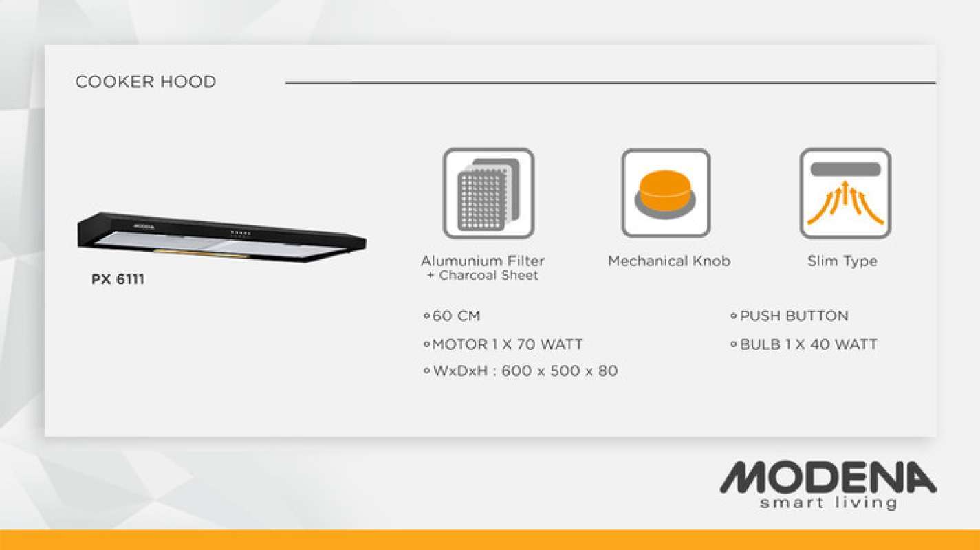 Promo Modena Cooker Hood Px 6111 Terbaik Diskon 7% Di Seller Carthinks - Cengkareng Barat, Kota ...