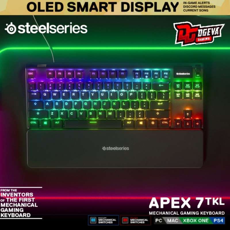 Promo Steelseries Apex 7 TKL RGB OLED Mechanical Gaming Keyboard Diskon ...