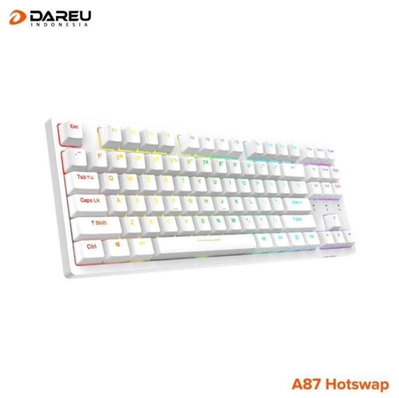 Promo Dareu A87 White Hotswap Wireless RGB Mechanical Gaming Keyboard ...