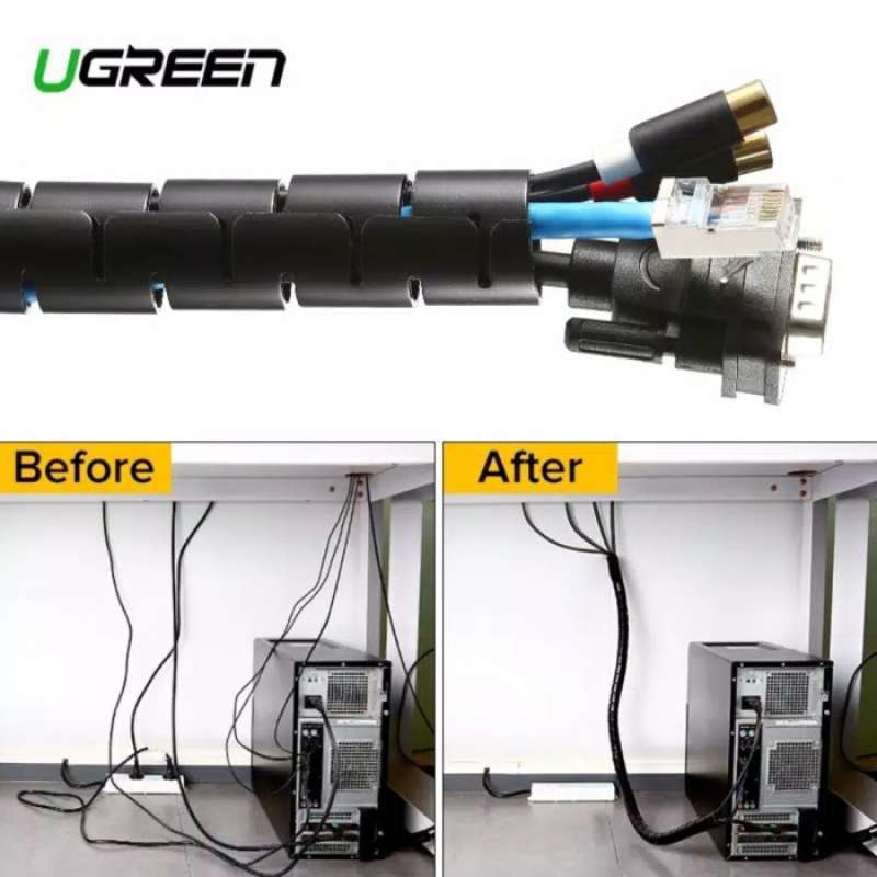 Promo UGREEN PELINDUNG KABEL KOMPUTER ORGANIZER - UGREEN KABEL ...