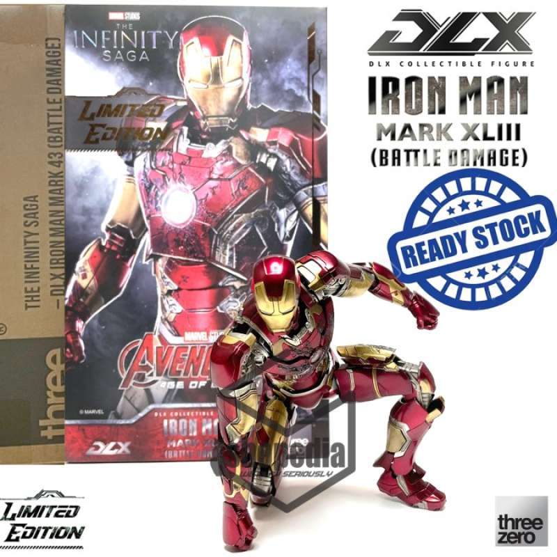 Promo Threezero DLX Iron Man Mark XLIII MK-43 Battle Damage Limited edt mk43 Diskon 23% di ...