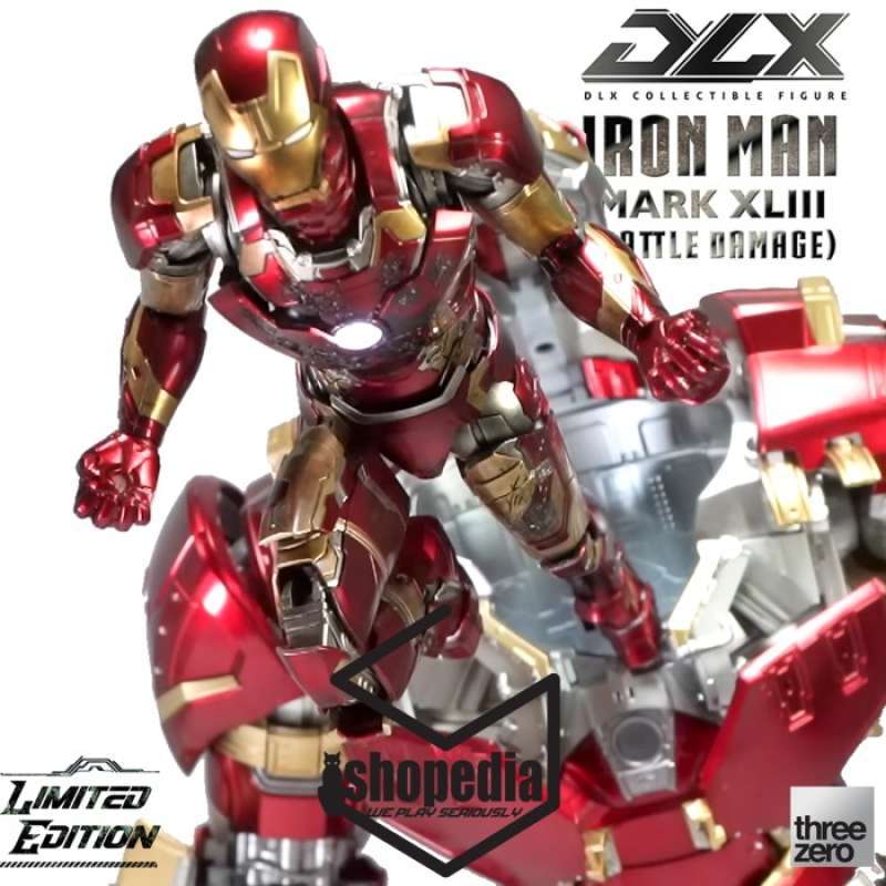 Promo Threezero DLX Iron Man Mark XLIII MK-43 Battle Damage Limited edt mk43 Diskon 23% di ...