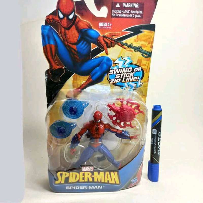 Jual mainan figure spider man spiderman swing or stick zip alive by ...