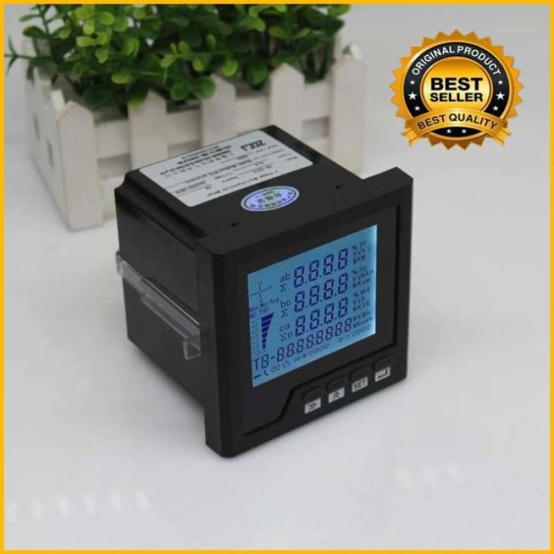 Promo 3 Phase Panel Meter A V W Kwh Cos Hz Var Power Meter Rs485 Modbus Rtu - Miyauuuushp14 ...