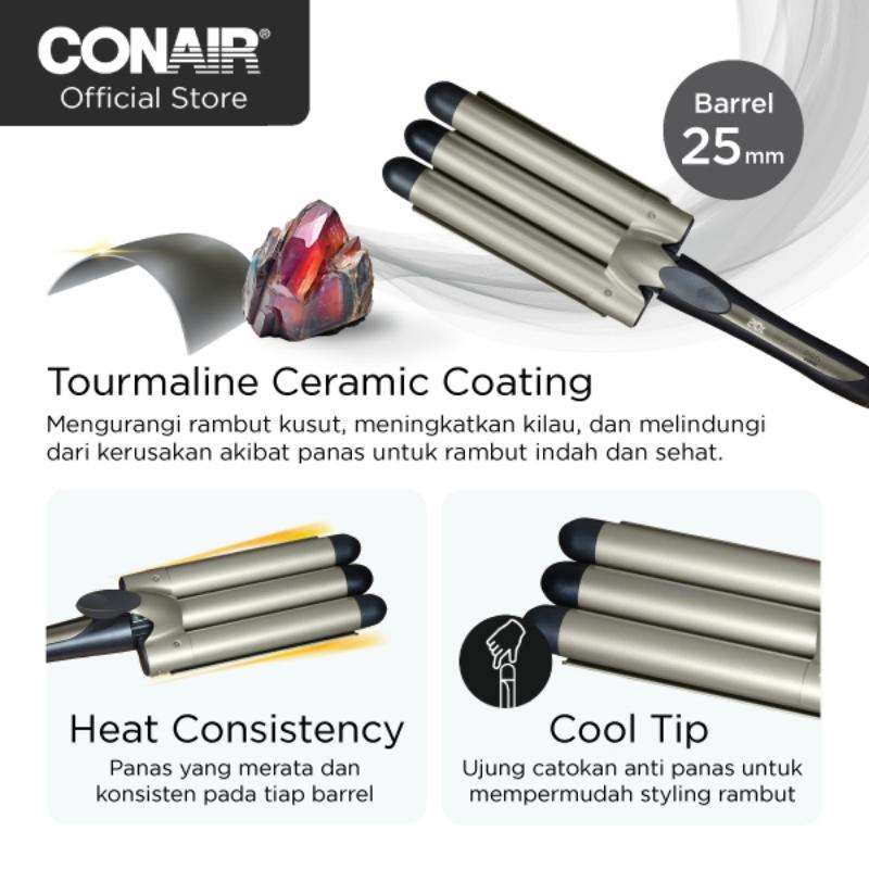 Promo Conair Catokan Gelombang Infinitipro Triple Barrel Waver Diskon ...