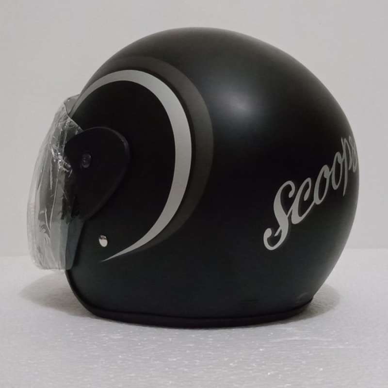 Promo HELM DEWASA SNI MODEL SCOOPS UTK SEPEDA MOTOR SCOOPY - Hitam doff ...