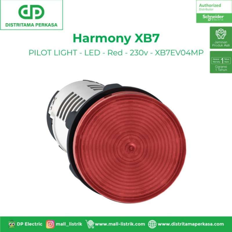 Promo SCHNEIDER PILOT LIGHT XB7 230-240V AC MERAH - XB7EV04MP ...