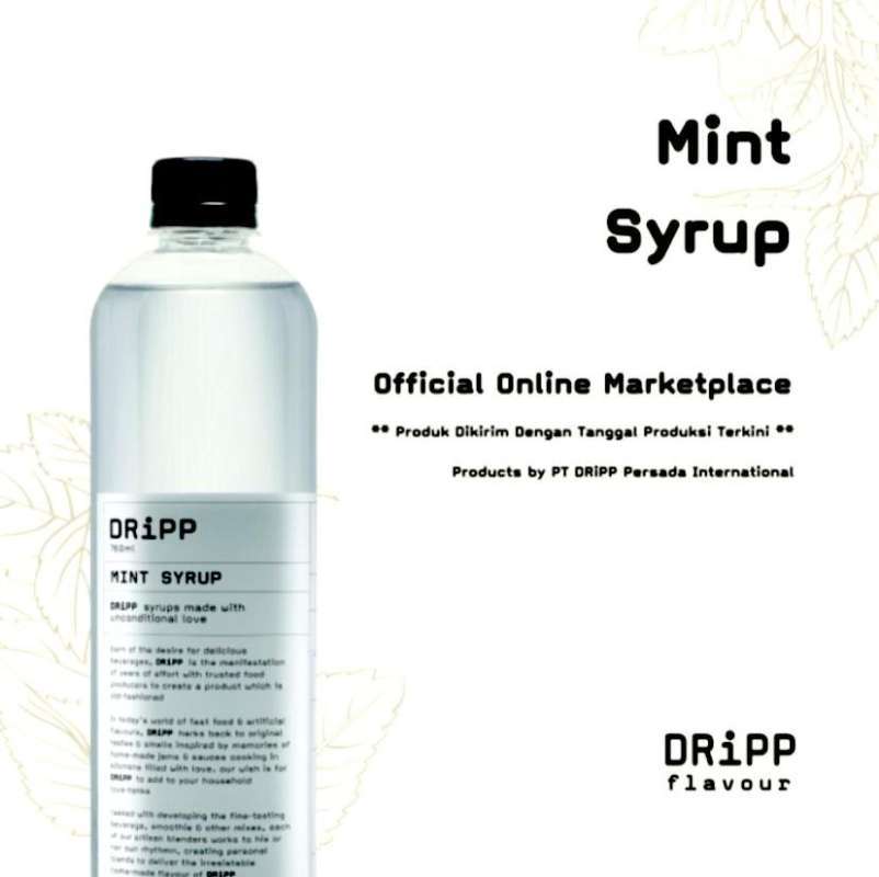Jual DRiPP Mint Syrup - Sirup Rasa Mint 760 ml di Seller Kranjang Resto ...