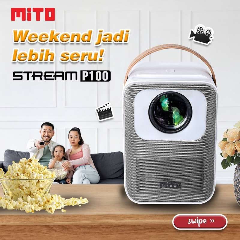 Promo Mito Smart Projector Stream P100 Android 9.0 Wifi Bluetooth Proyektor Diskon 27% Di Seller ...