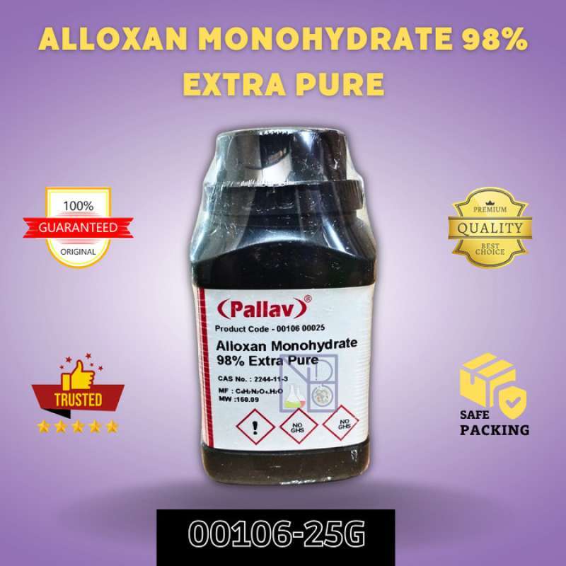 Promo Alloxan Monohydrate 98% Extra Pure | C4h2n2o4.h2o, 25 Gram Diskon ...