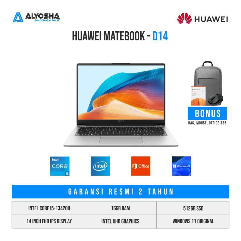 Jual Huawei Matebook D14 I5 Gen13 2024 Di Seller Alyosha Semarang Official Store - Alyosha ...