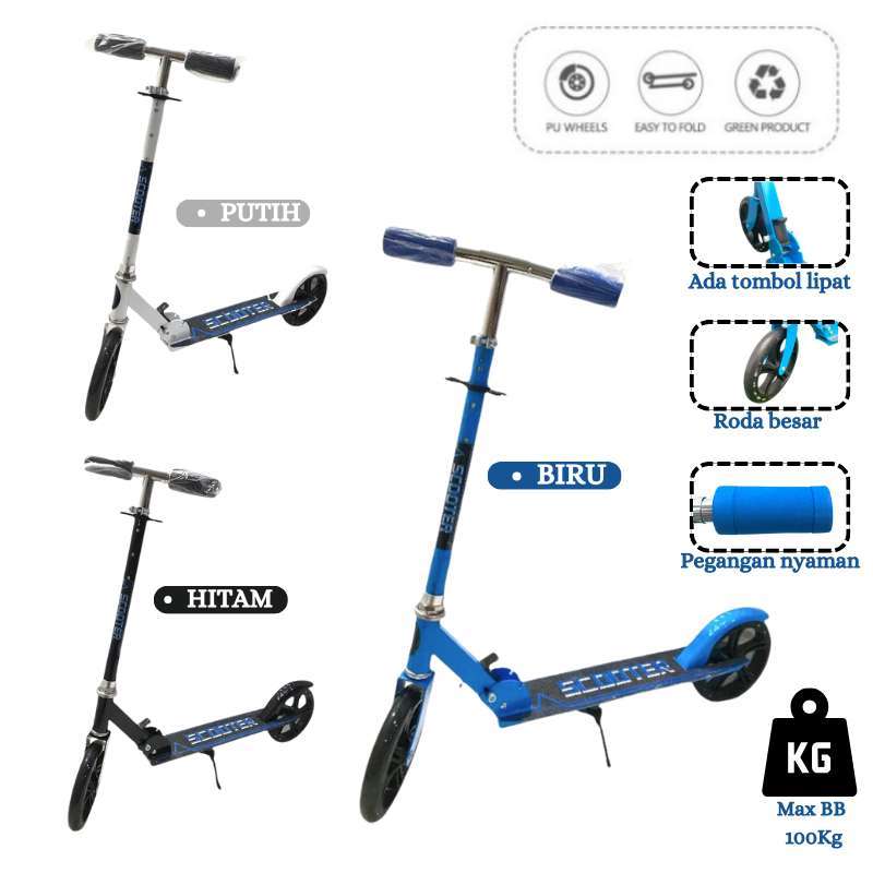 Promo Skuter Roda Dua Otopet Bisa Lipat Scooter Max Beban 100 Kg Anak ...