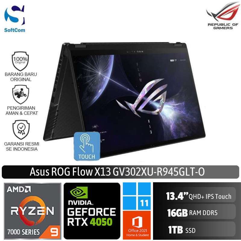 Promo Asus Rog Flow X13 Gv302xu R945glt Convertible Gaming Laptop ...