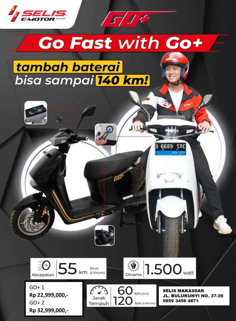 Jual Selis Go+ Goplus Single Lithium Di Seller Selis E-motor Makassar ...