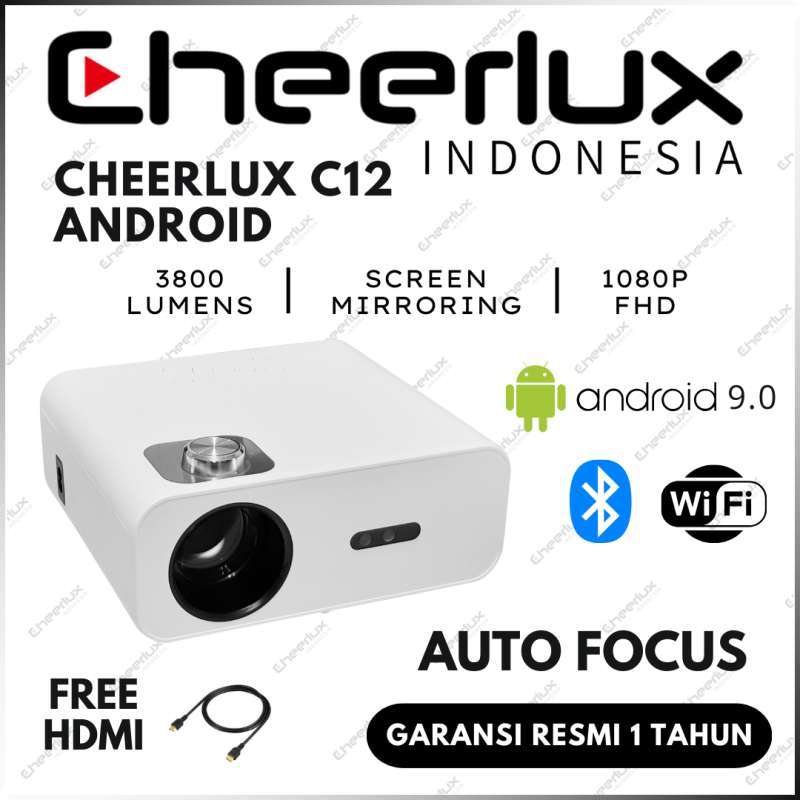 Promo Proyektor Cheerlux C12 Android Wifi Mirroring Hp Bluetooth 3800 ...