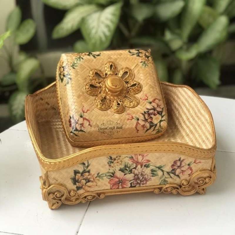 Jual Bokor Kotak Natural Ukir Motif Deco Di Seller Decocraft Bali ...