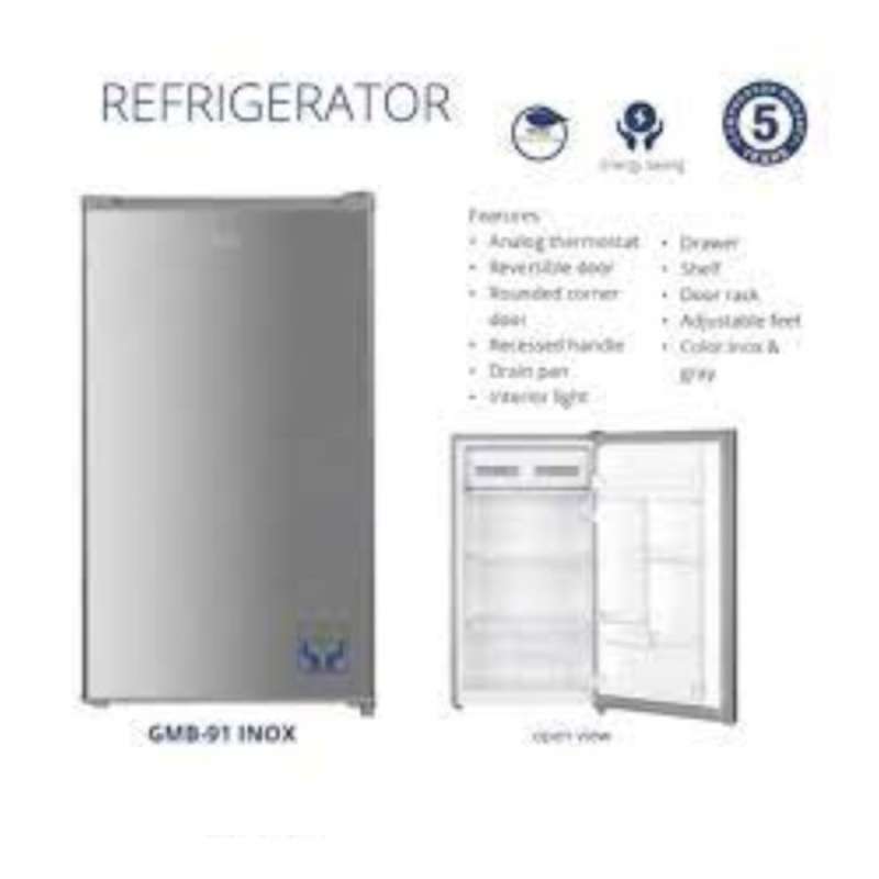 Jual Lemari Es Kulkas Mini Bar Gea 1 Pintu 89l - Gmb91 / Gmb 91 - Inox ...