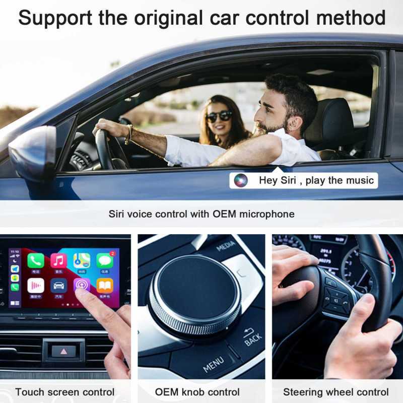 Promo Rockell Wireless Carplay Adaptor Bluetooth Siri Maps For iPhone ...